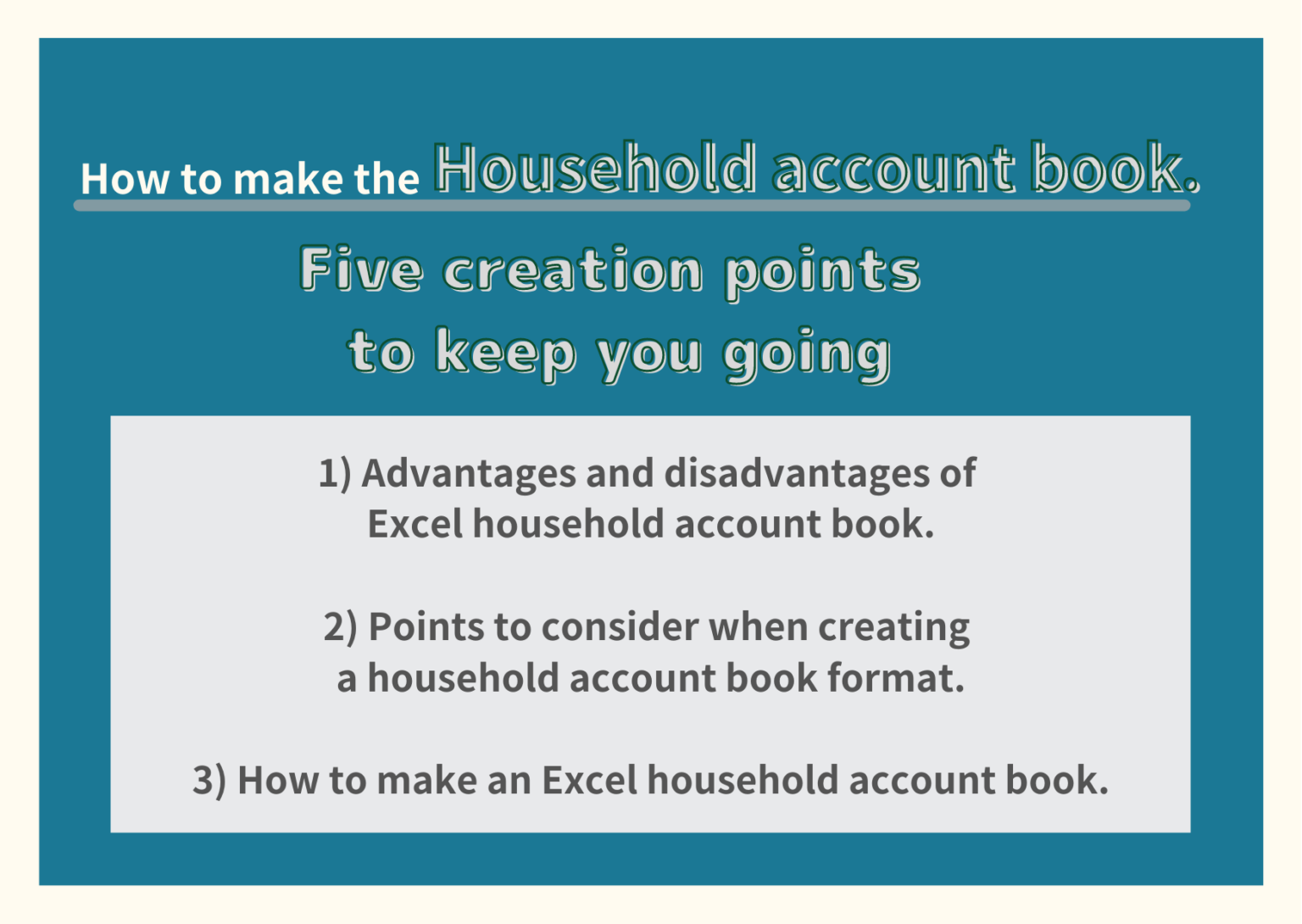 Ally’s household Budget management