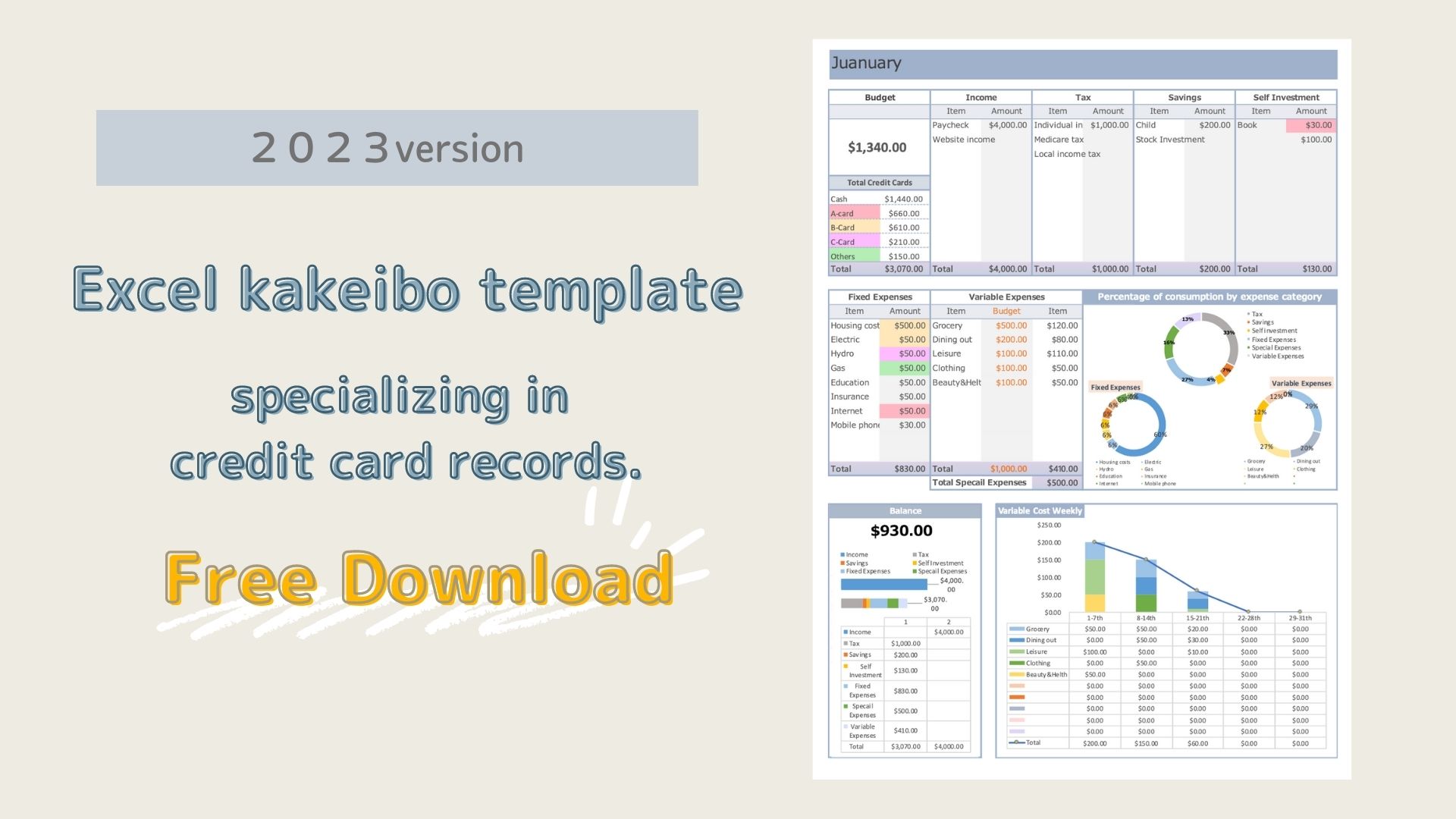 Excel kakeibo - Kakeibo Life