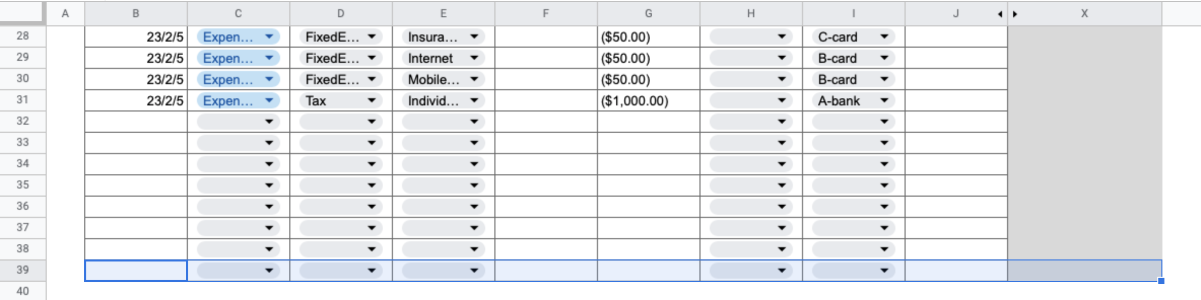 Google Spreadsheet is also OK! Household account book with pivot table ...