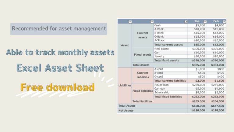 Recommended for asset management! Excel template (free download) to ...