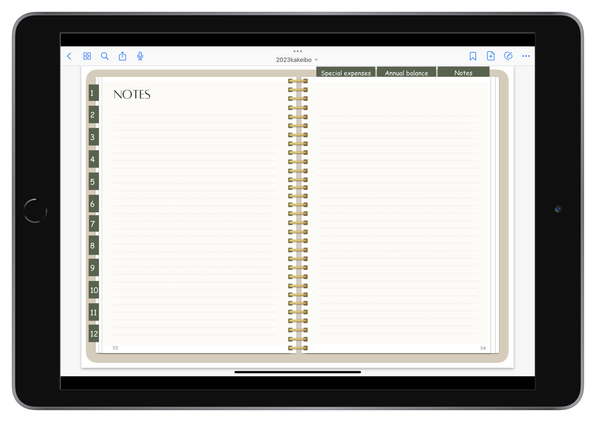 Free digital kakeibo template. - Kakeibo Life