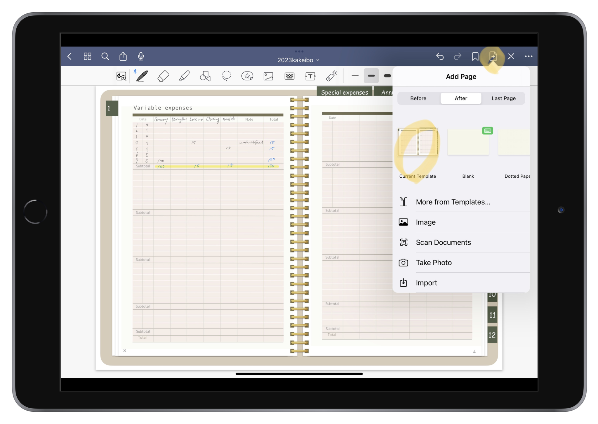 Free digital kakeibo template. - Kakeibo Life