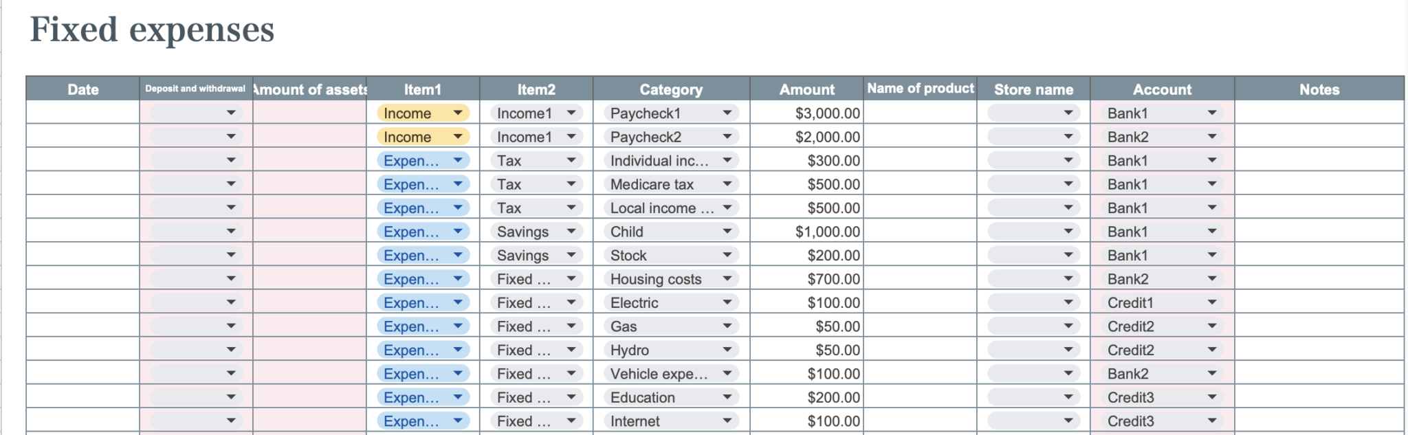 Kakeibo template to manage all your money in a Google Spreadsheet ...