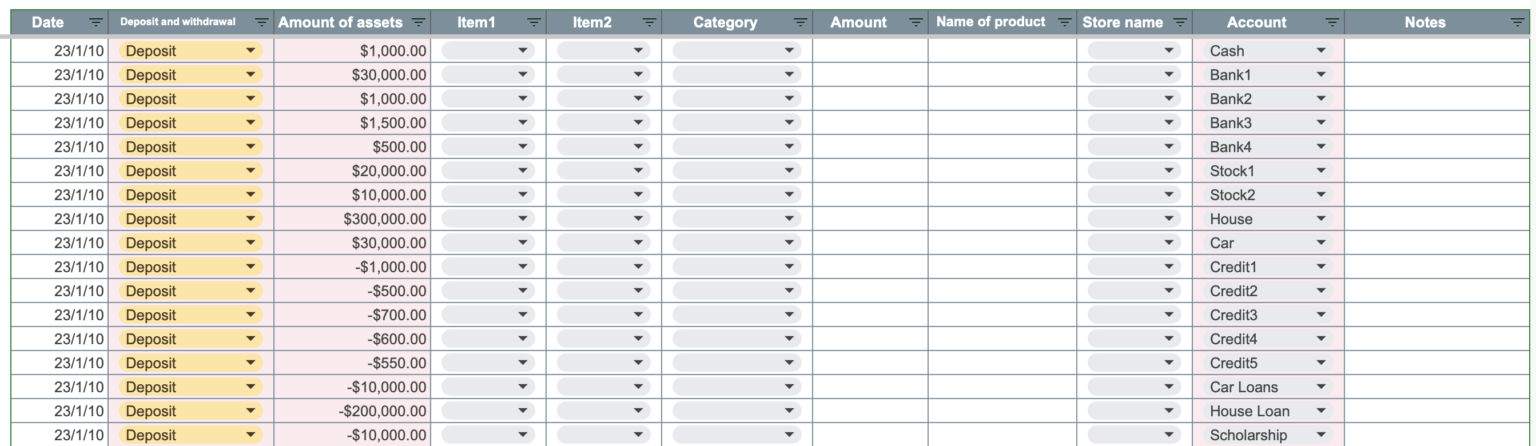 Kakeibo template to manage all your money in a Google Spreadsheet ...
