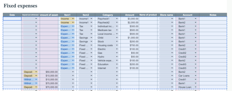 Kakeibo template to manage all your money in a Google Spreadsheet ...