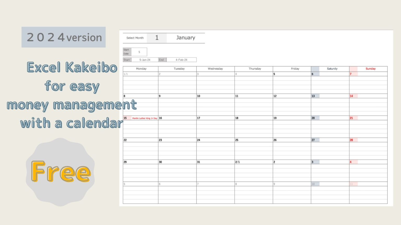 Excel kakeibo - Kakeibo Life