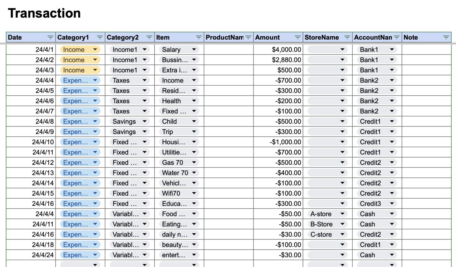 Spreadsheet Kakeibo for Freelancers (free download) - Kakeibo Life