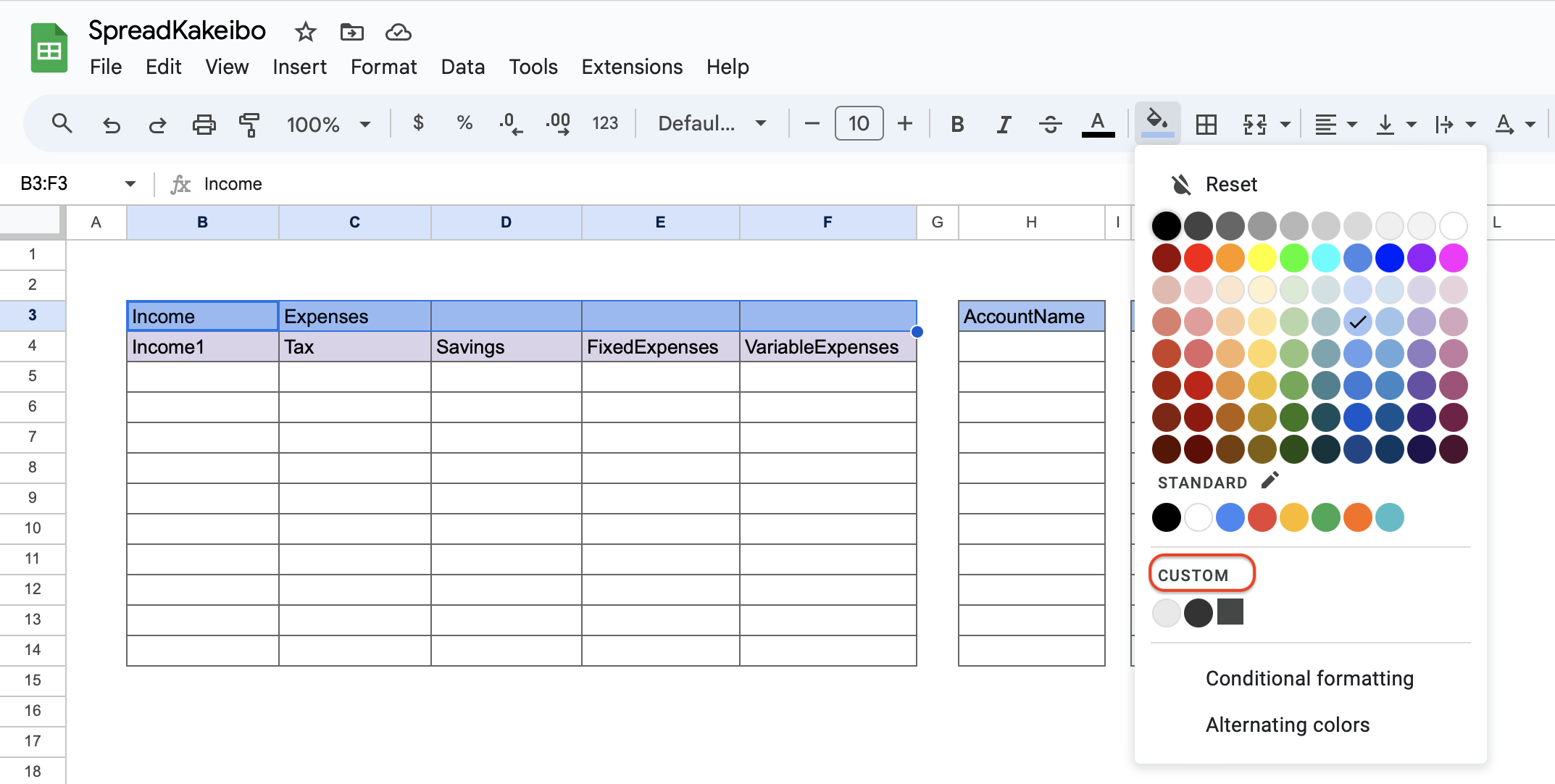 How to create a kakeibo in a spreadsheet - Kakeibo Life