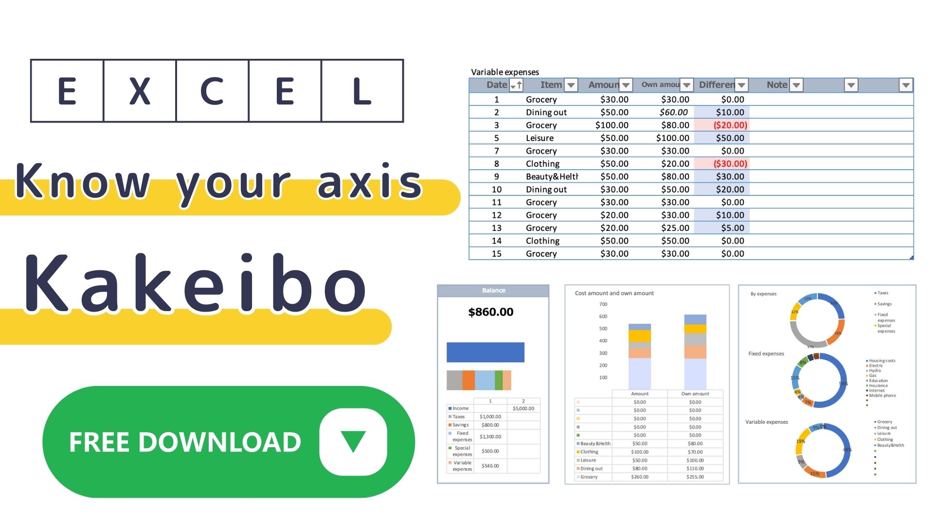 A free Kakeibo format "Achieve the Person You Want to Be". - Kakeibo Life