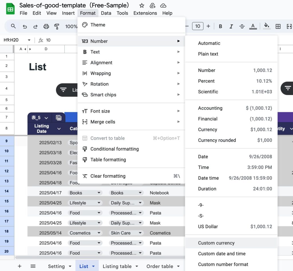 Free Sales Management Spreadsheet for Resellers: Track Your Inventory ...